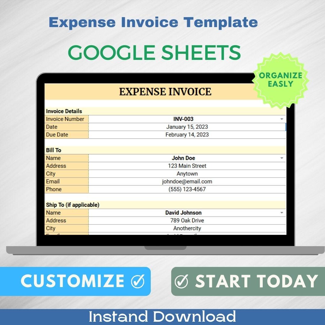 Expense Invoice Template Simplify Your Reimbursement Process ...