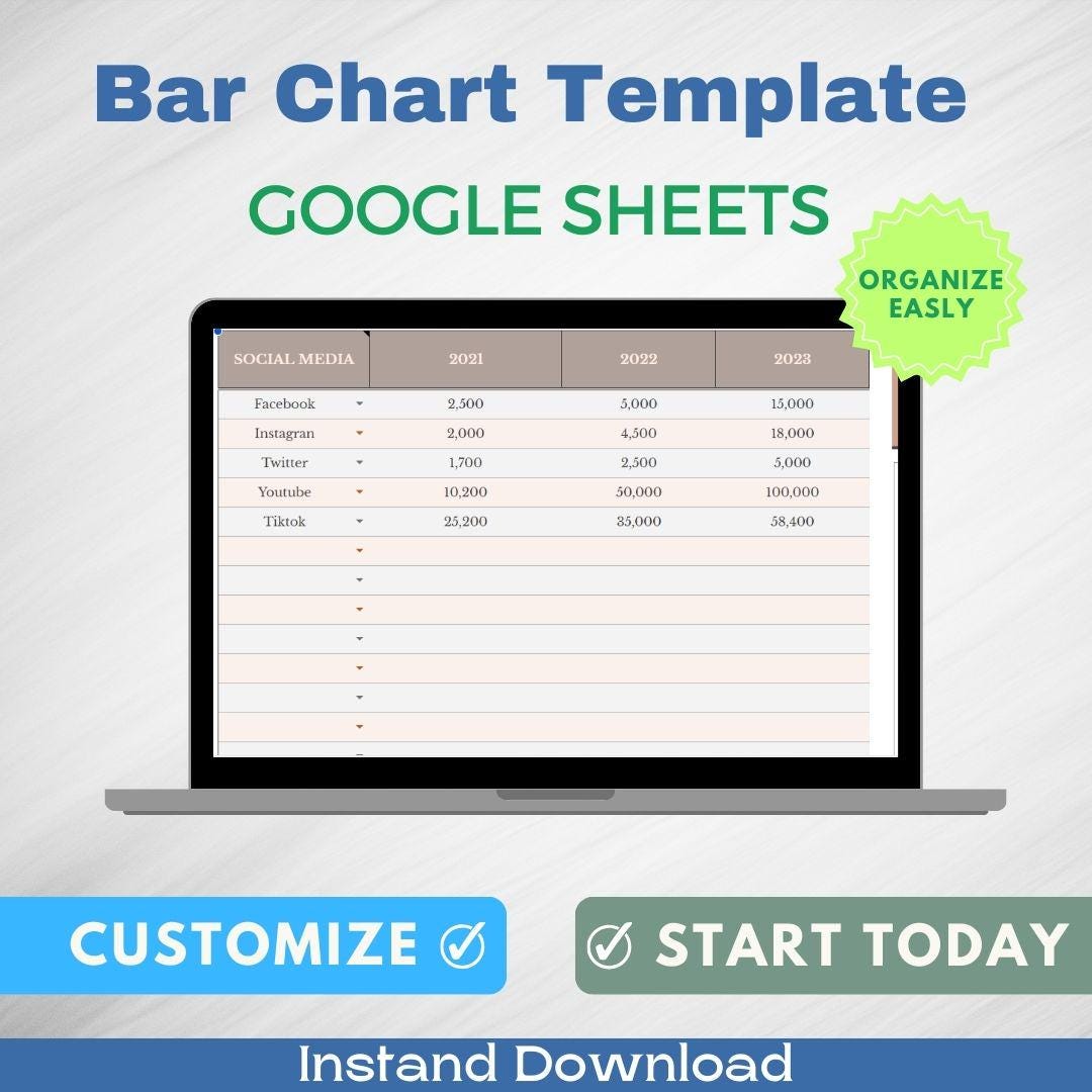Bar Chart Template,editable Google Sheets Data Visualization Tool,customizable Graph Maker ...
