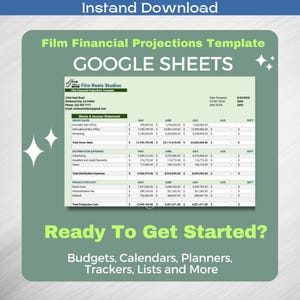 Film Financial Projections Template, Editable Budget Planner, Google ...