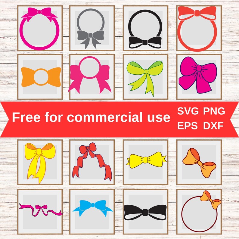 Bow Ribbon SVG, PNG Bundle, Digital Download, Easy to Use for Crafting ...