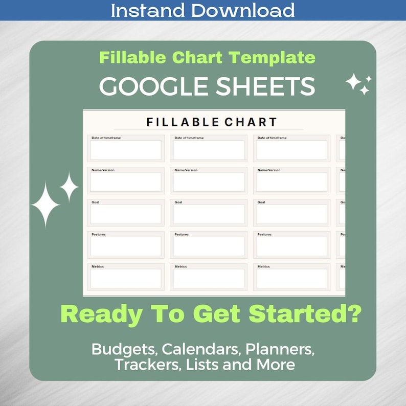 Fillable Chart Template Editable Google Sheets for Data Visualization ...
