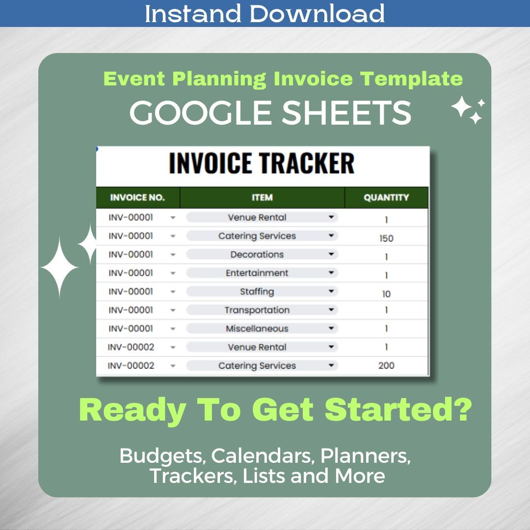 Event Planning Invoice Template Professional Invoicing for Event ...