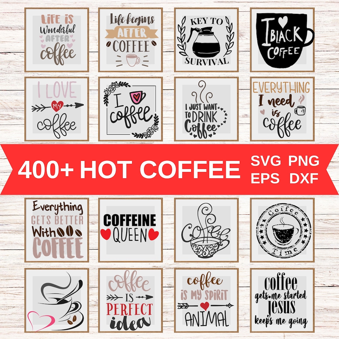 Amazing Hot Coffee SVG, PNG Bundle, Digital Download, Coffee Lover Cut ...
