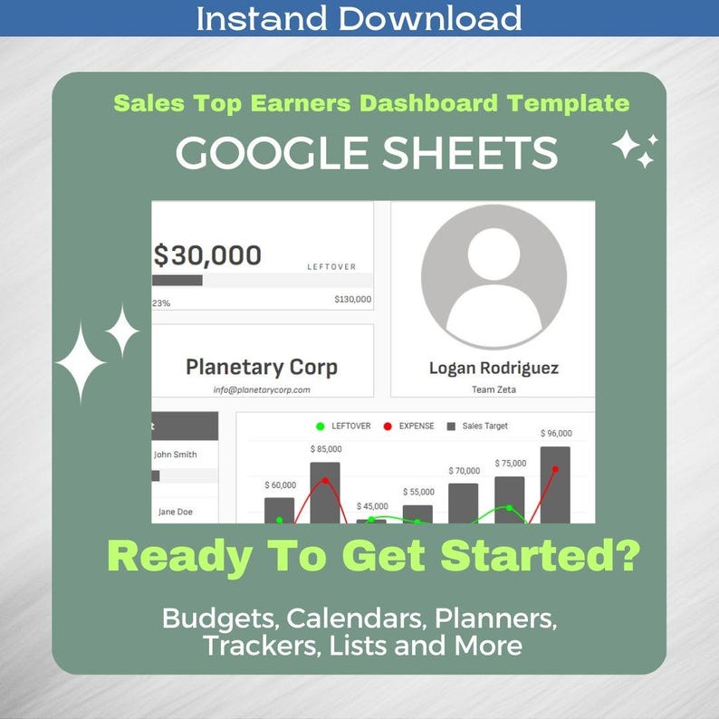 Sales Top Earners Dashboard Template – Monitor and Reward High ...
