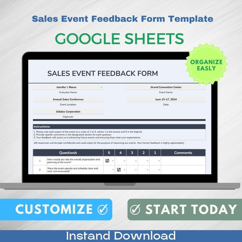 Sales Event Feedback Form Template Gather Actionable Insights From ...