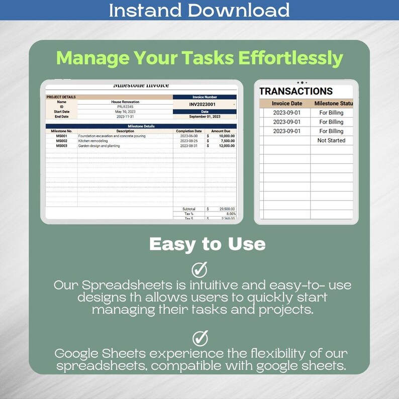 Milestone Invoice Template – Simplify Project-based Billing, Phase ...