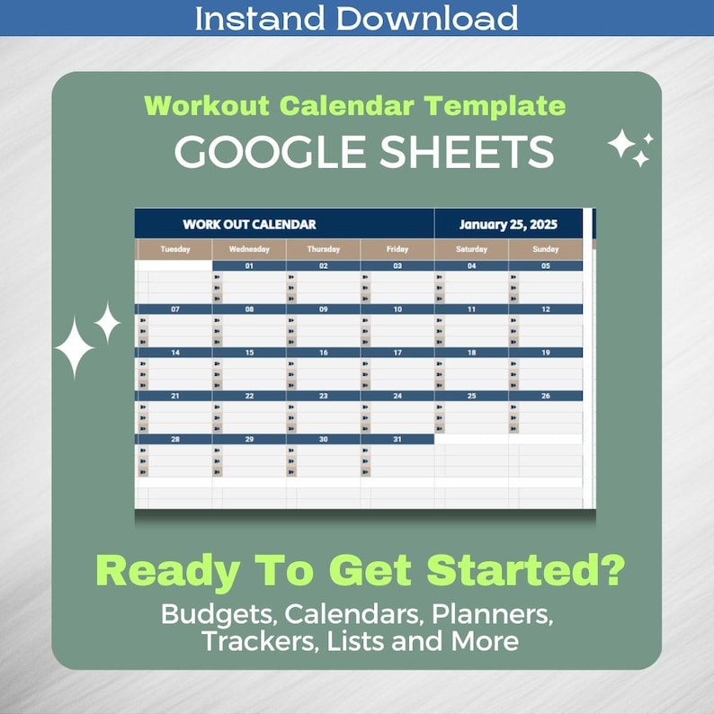 Workout Calendar Template – Stay Consistent and Crush Your Fitness ...
