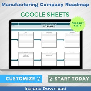 Manufacturing Company Roadmap Template, Editable Google Sheets, Digital ...