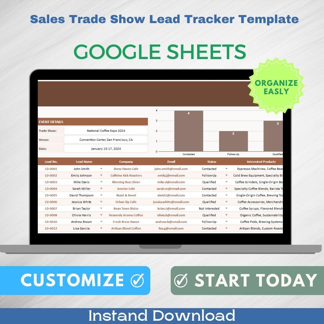 Sales Trade Show Lead Tracker Template – Streamline Lead Management for ...
