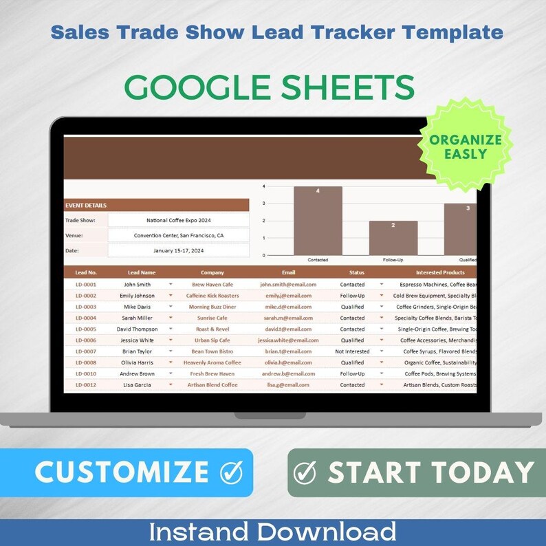 Sales Trade Show Lead Tracker Template – Streamline Lead Management for ...