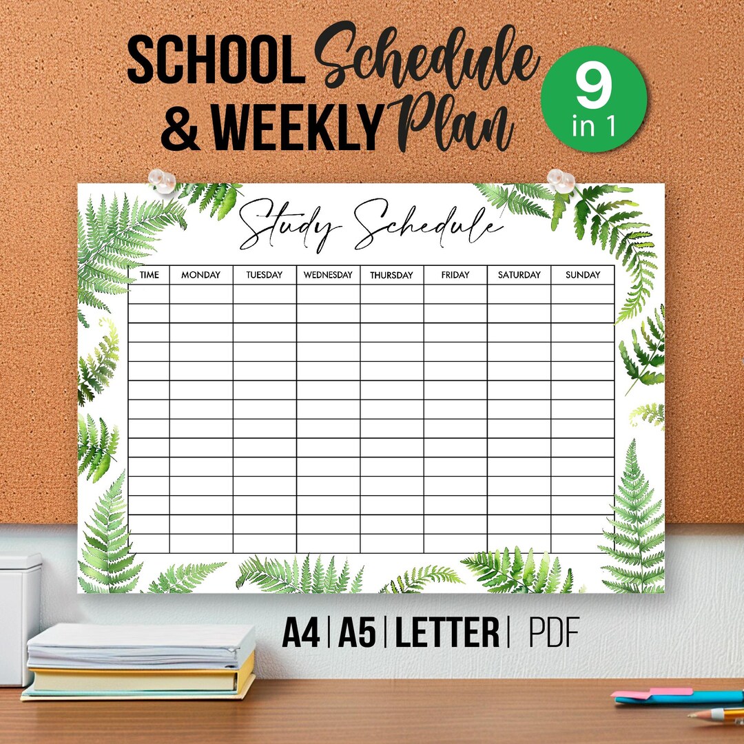 Homeschool Checklist, Printable Daily Schedule for Kids, Home School ...
