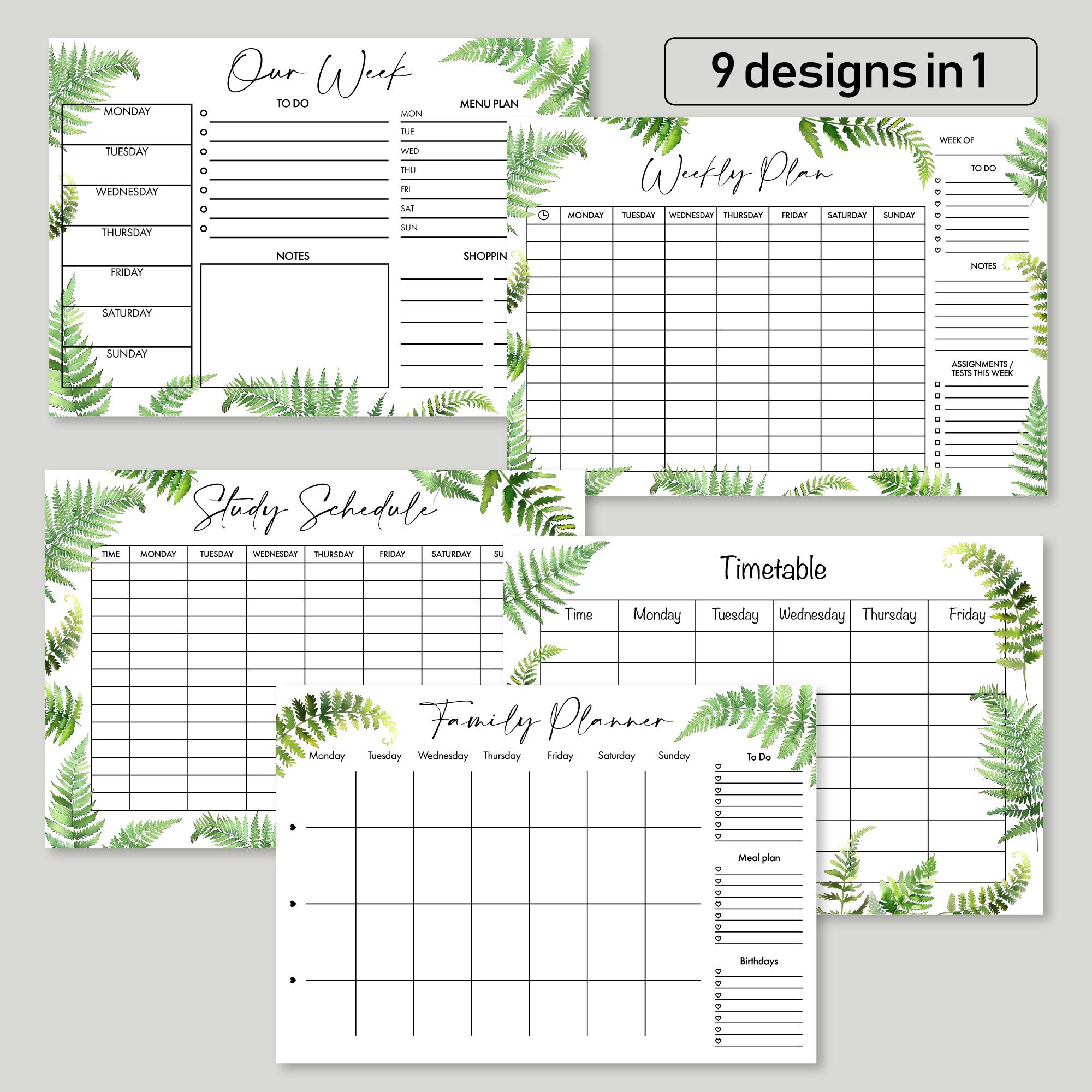 Homeschool Checklist, Printable Daily Schedule for Kids, Home School ...