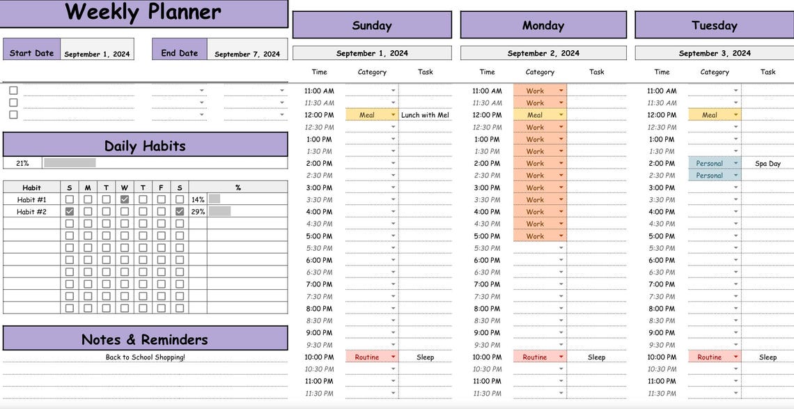 Organize & Achieve: Weekly Planner With To-do List, Habit Tracker, and ...