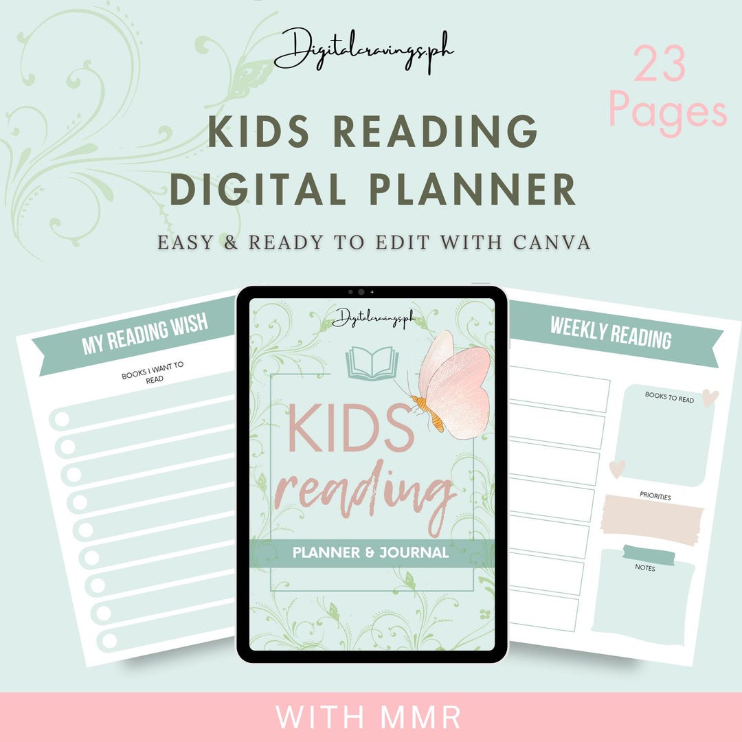 KIDS READING PLANNER With Master Resell Rights, Reading Journal ...