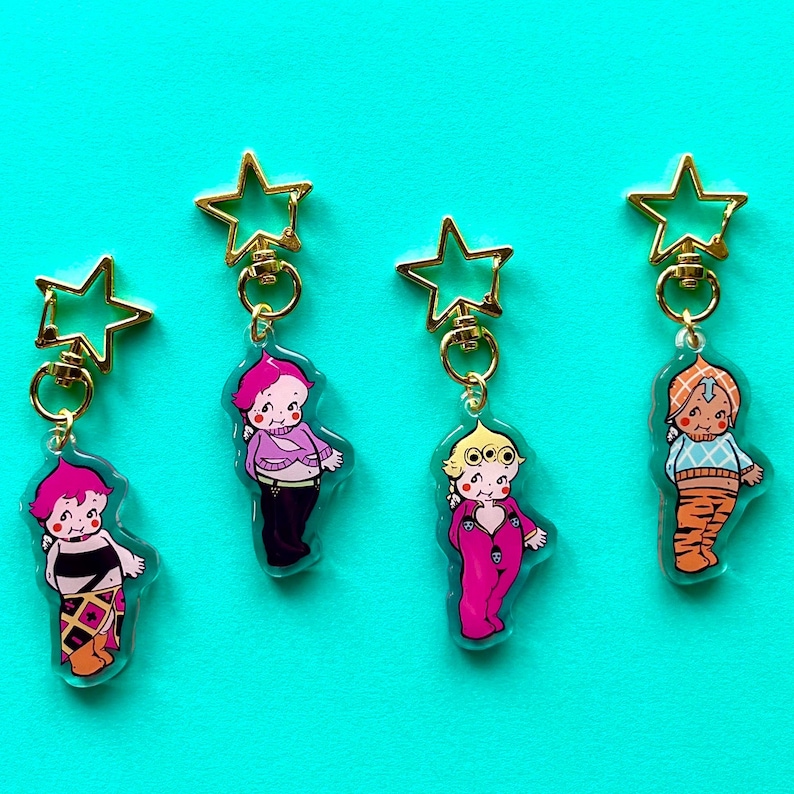 JJBA Part 5 Vintage Baby Keychain - Etsy