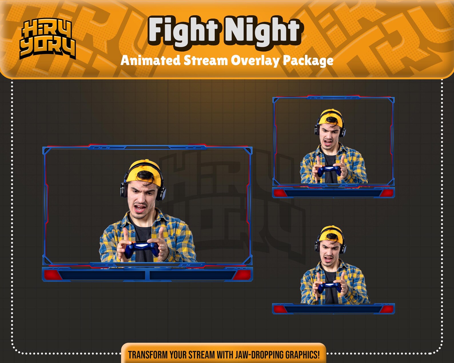 Fight Night Animated Stream Overlay : Boxing Arena Theme - Etsy