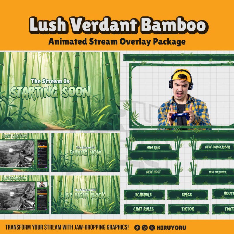 Twitch Greenery Overlay - Etsy