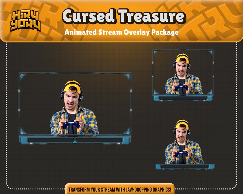 Cursed Treasure Animated Stream Overlay : Spooky Gothic Design - Etsy