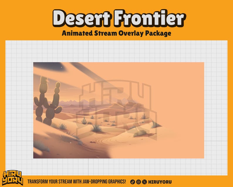 Desert Frontier Animated Stream Overlay : Wild West Twitch, Youtube ...