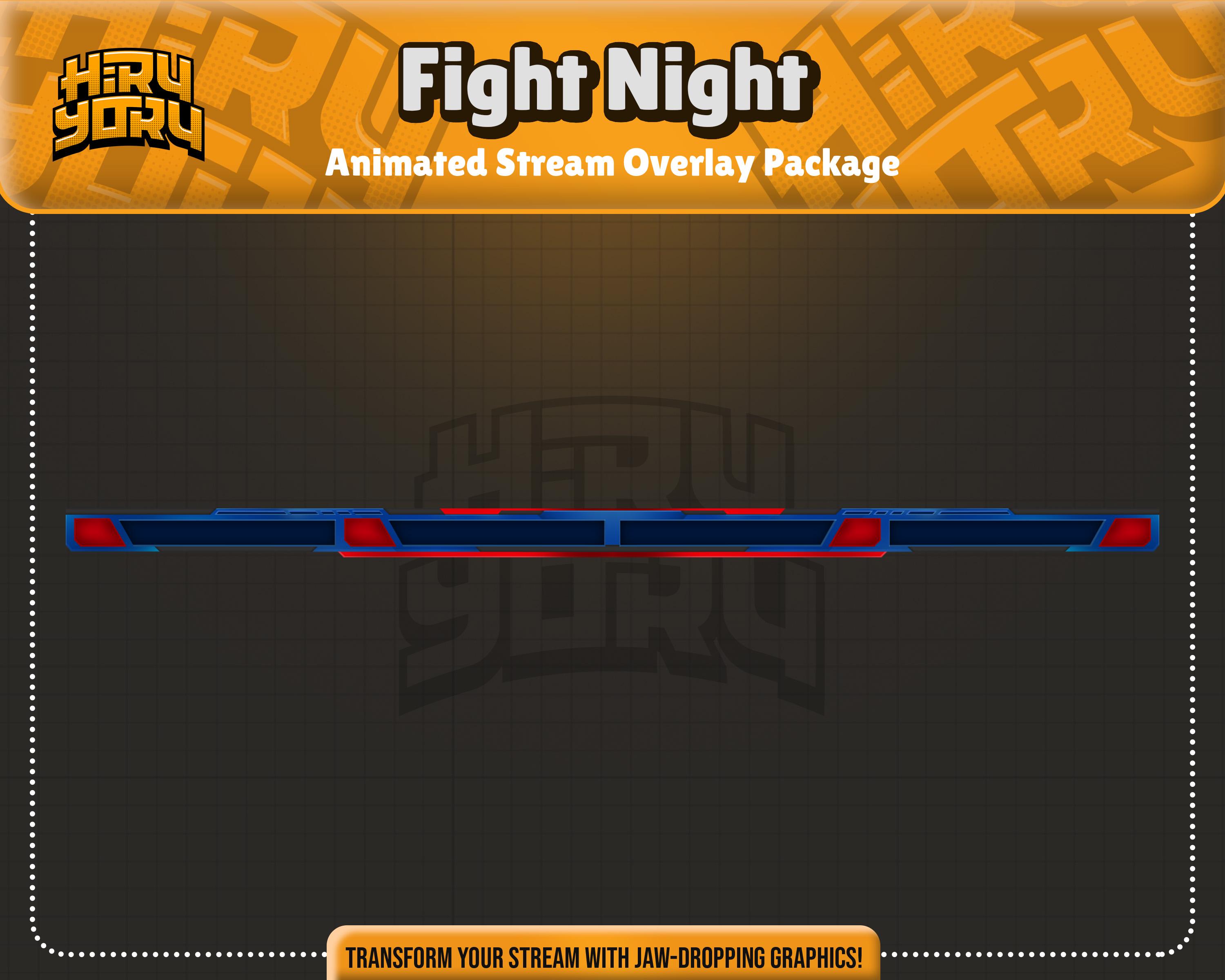 Fight Night Animated Stream Overlay : Boxing Arena Theme - Etsy
