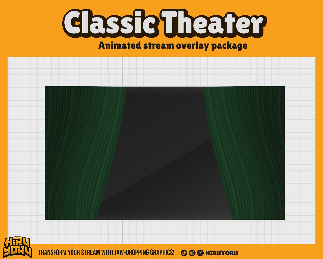 Classic Theater Animated Stream Overlay Package - Etsy
