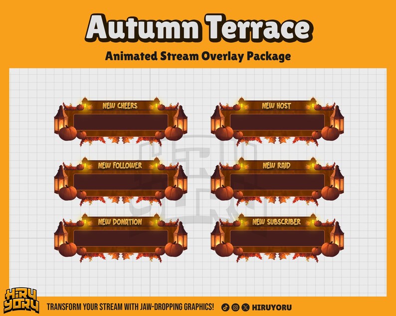 Autumn Terrace Animated Stream Overlay Package : Cozy Mountain View - Etsy