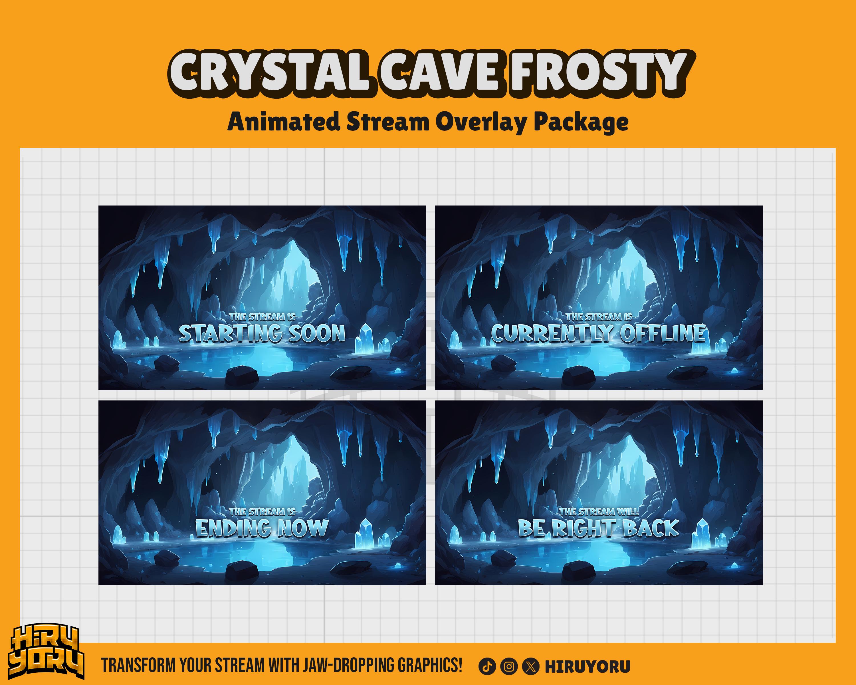 Crystal Cave Frosty Animated Stream Overlay Pack - Etsy