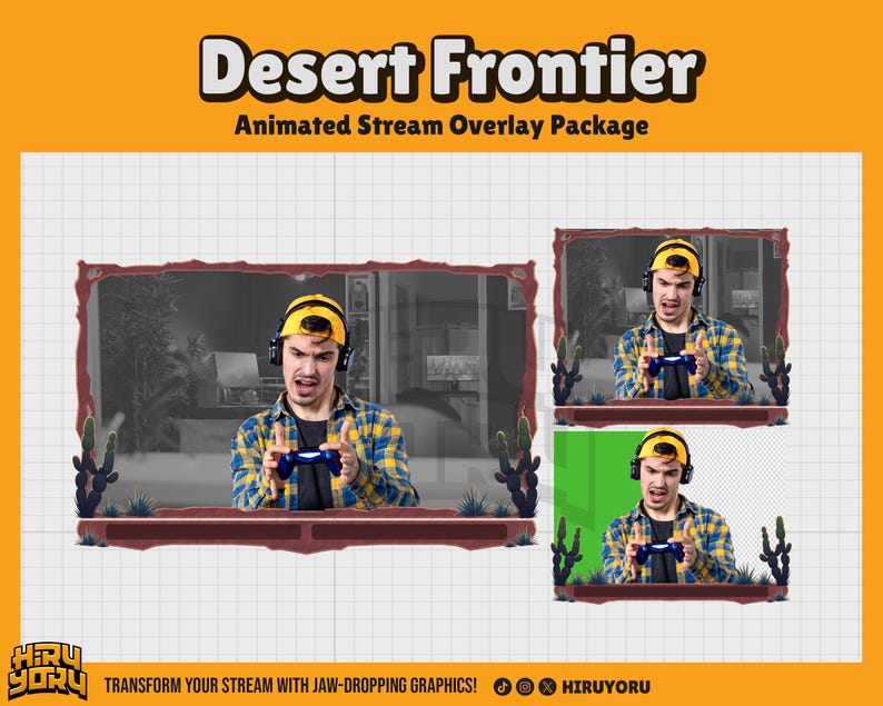 Desert Frontier Animated Stream Overlay : Wild West Twitch, Youtube ...