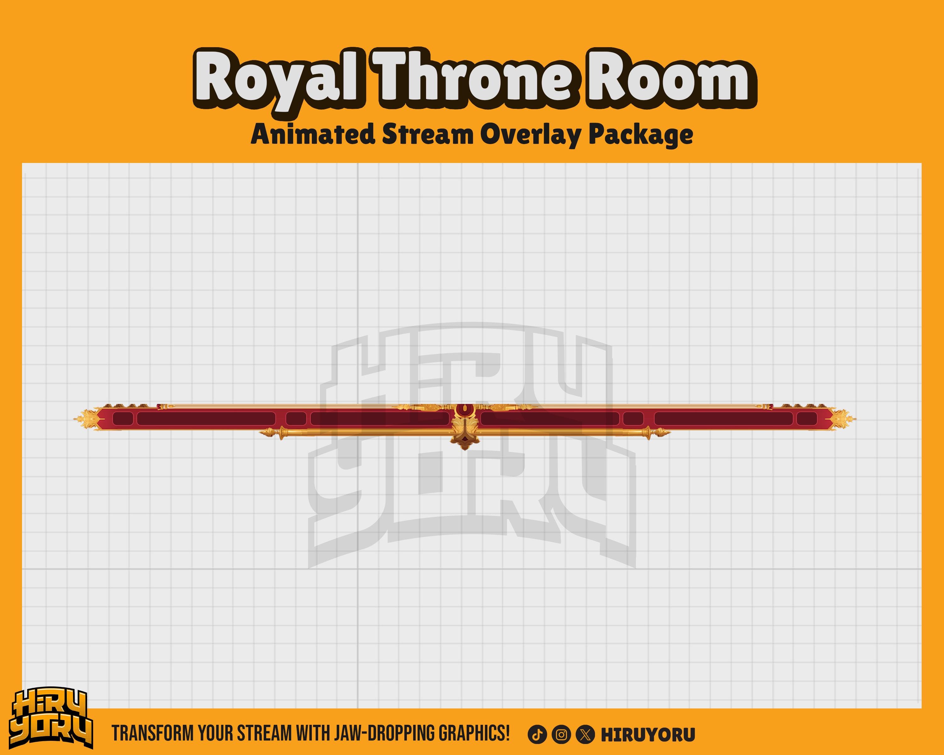 Royal Throne Room Animated Stream Overlay Pack : Golden Graphics - Etsy