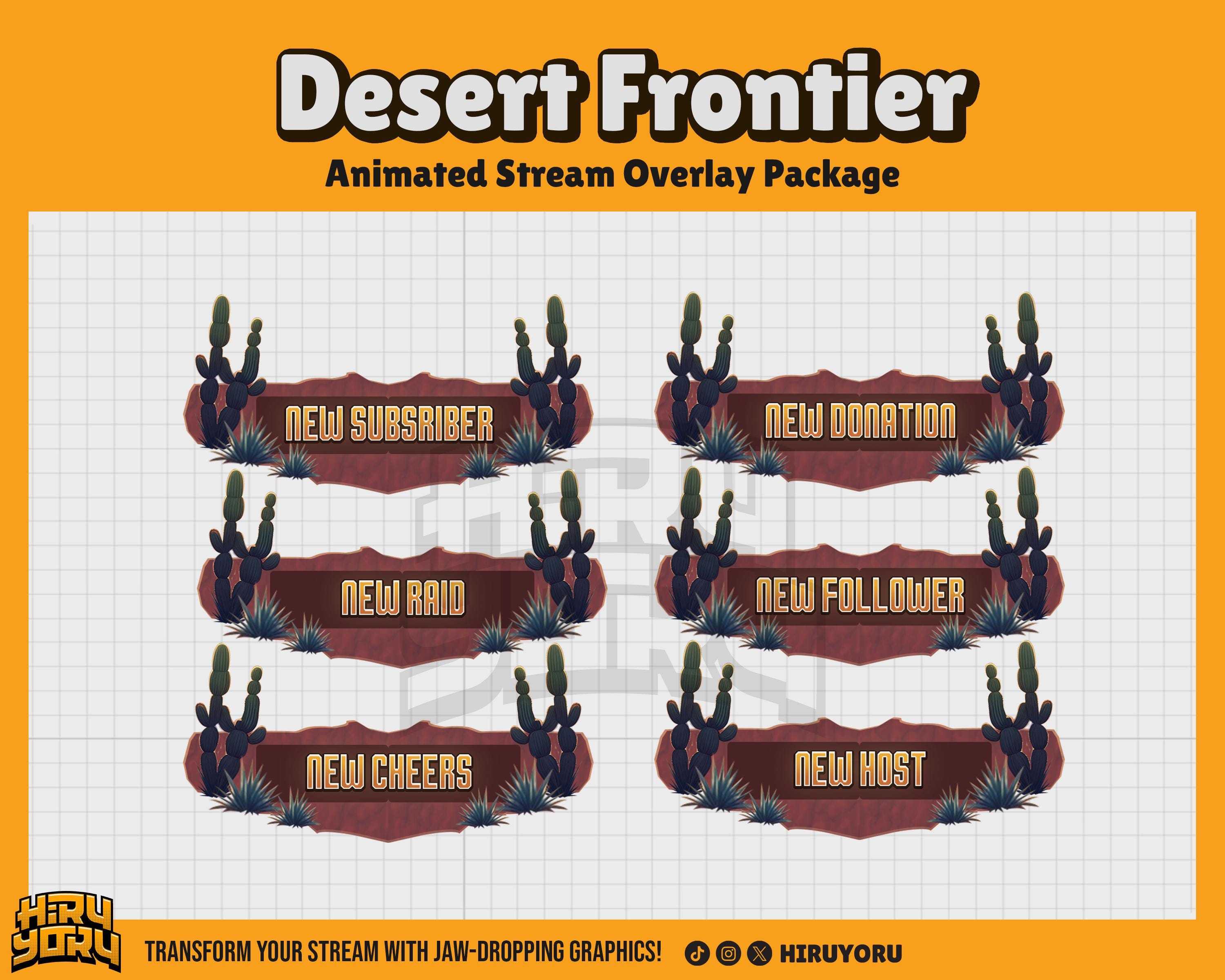 Desert Frontier Animated Stream Overlay : Wild West Twitch, Youtube ...