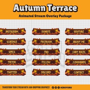 Autumn Terrace Animated Stream Overlay Package : Cozy Mountain View - Etsy