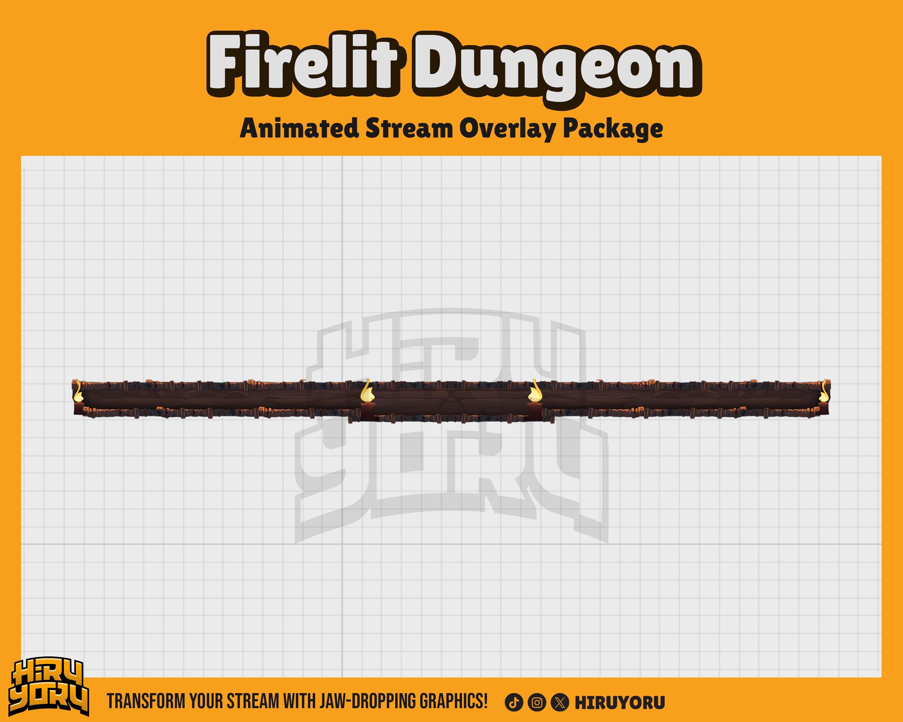 Firelit Dungeon Animated Stream Overlay Package : Medieval Theme - Etsy