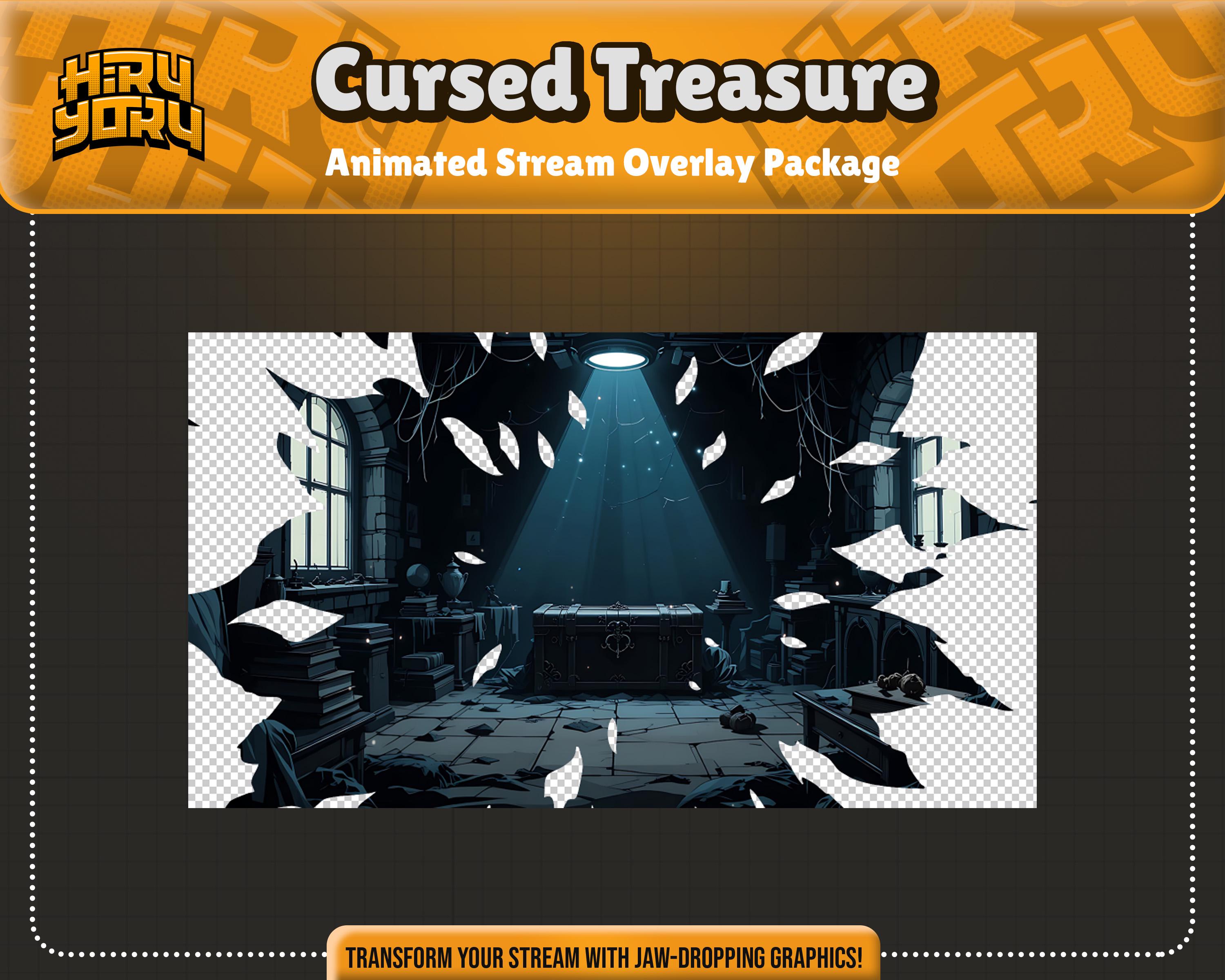 Cursed Treasure Animated Stream Overlay Package for Twitch, Youtube ...