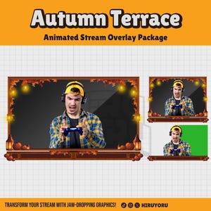 Autumn Terrace Animated Stream Overlay Package : Cozy Mountain View - Etsy