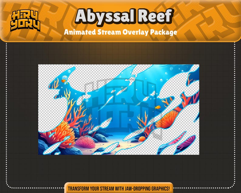 Abyssal Reef Animated Stream Overlay : Coral Theme - Etsy