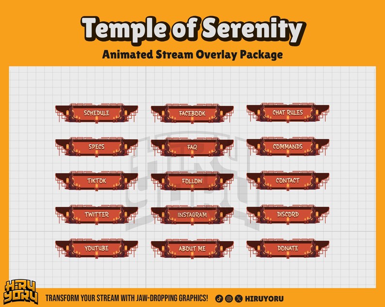 Temple of Serenity Animated Overlay Package Glowing Candles & Sacred ...