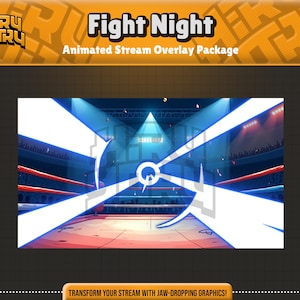 Fight Night Animated Stream Overlay : Boxing Arena Theme - Etsy