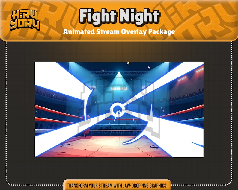 Fight Night Animated Stream Overlay : Boxing Arena Theme - Etsy