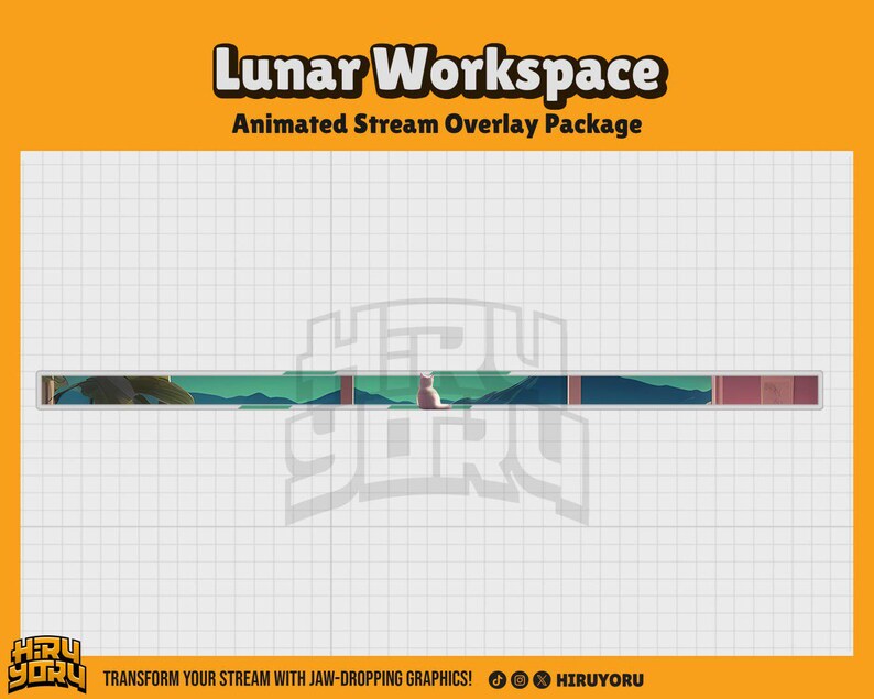 Lunar Workspace Animated Stream Overlay : Moonlit Desk Theme - Etsy