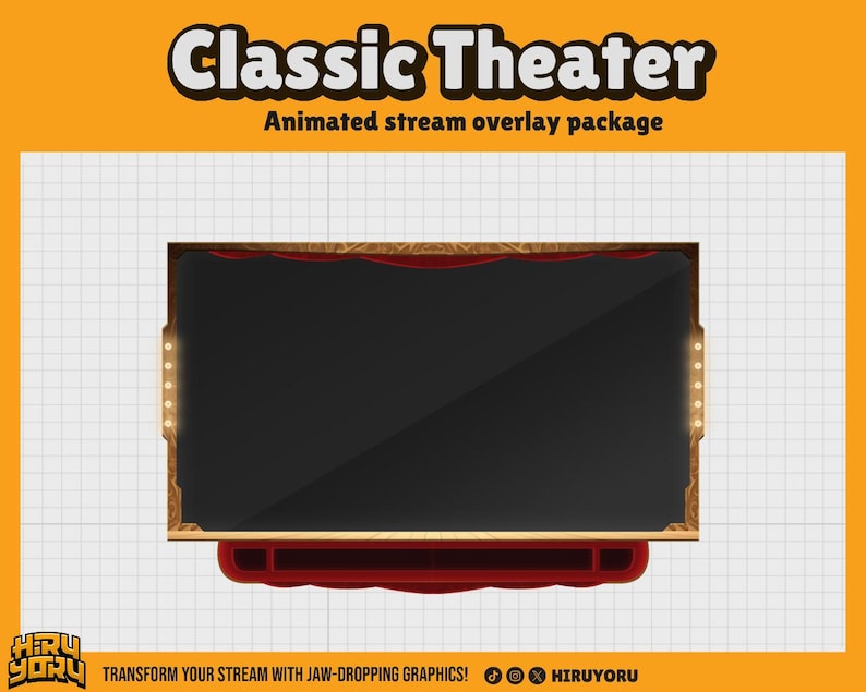 Classic Theater Animated Stream Overlay Package - Etsy