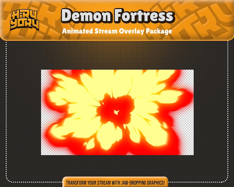 Demon Fortress Animated Stream Overlay for Twitch, Youtube, Kick ...