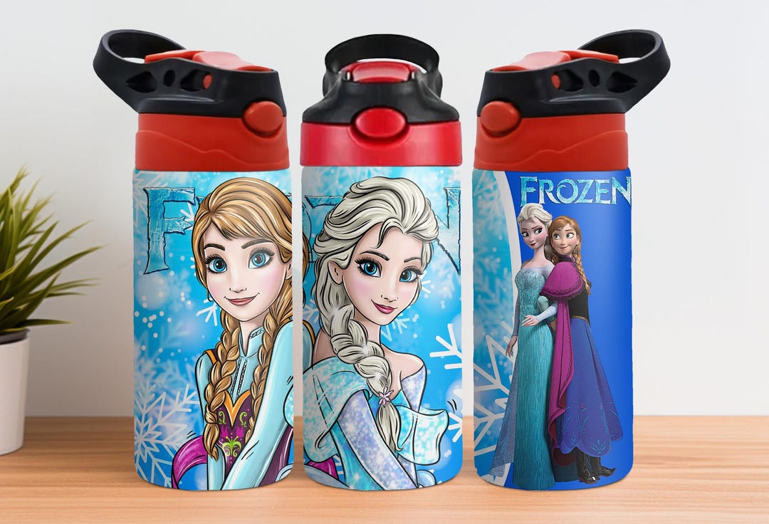 Frozen Cartoon 12oz Sippy Cup Sublimation Design, Frozen 12oz Flip Top ...