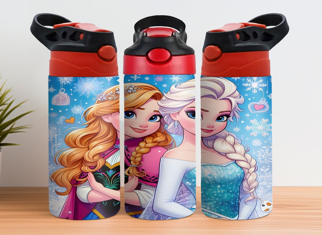 Frozen Cartoon 12oz Sippy Cup Sublimation Design, Frozen 12oz Flip Top ...