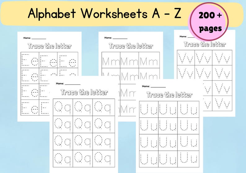 Alphabet Activity Worksheets, Letter of the Week, Letter of the Day ...