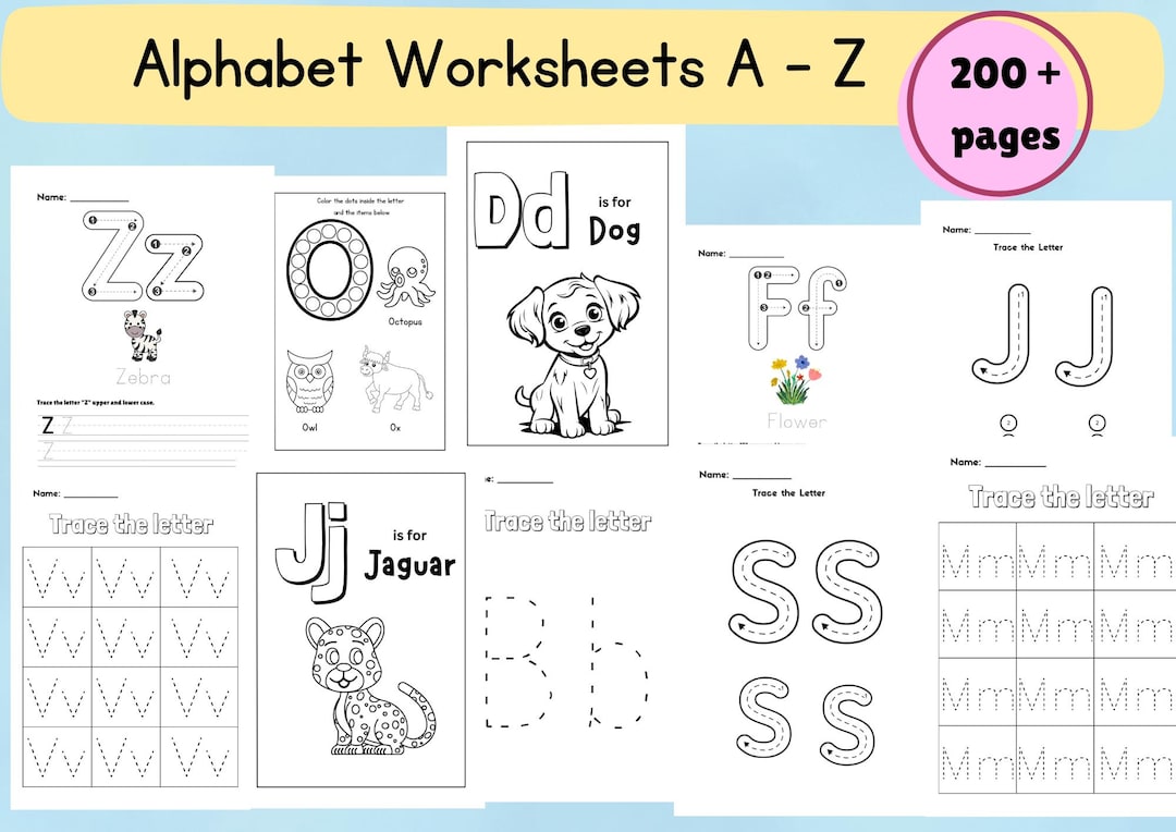 Alphabet Activity Worksheets, Letter of the Week, Letter of the Day ...