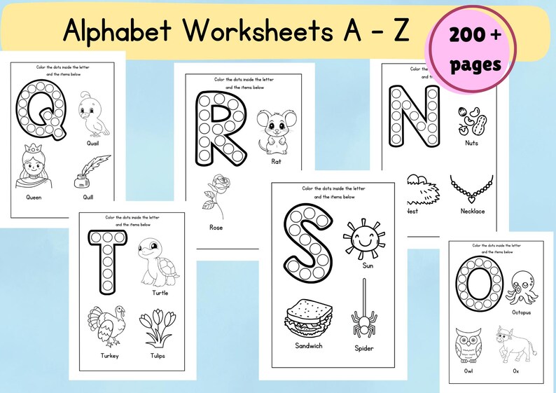 Alphabet Activity Worksheets, Letter of the Week, Letter of the Day ...