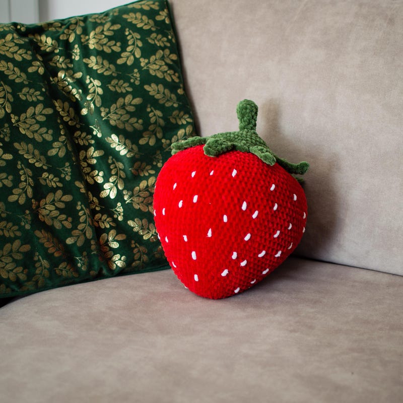 Strawberry Shaped Pillow - Etsy