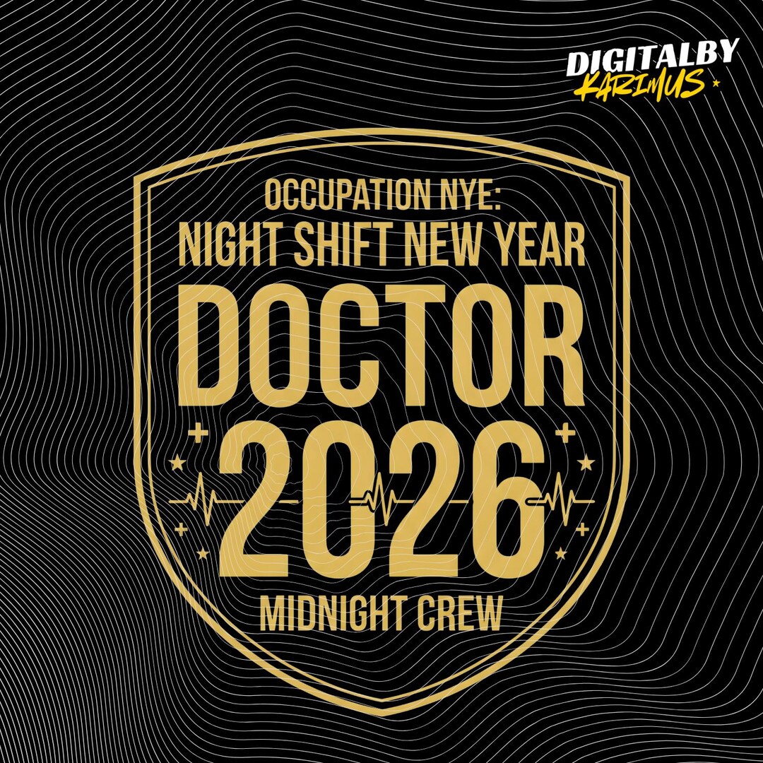 Night Shift New Year Doctor 2026 PNG: Midnight Crew Physician Humor PNG ...