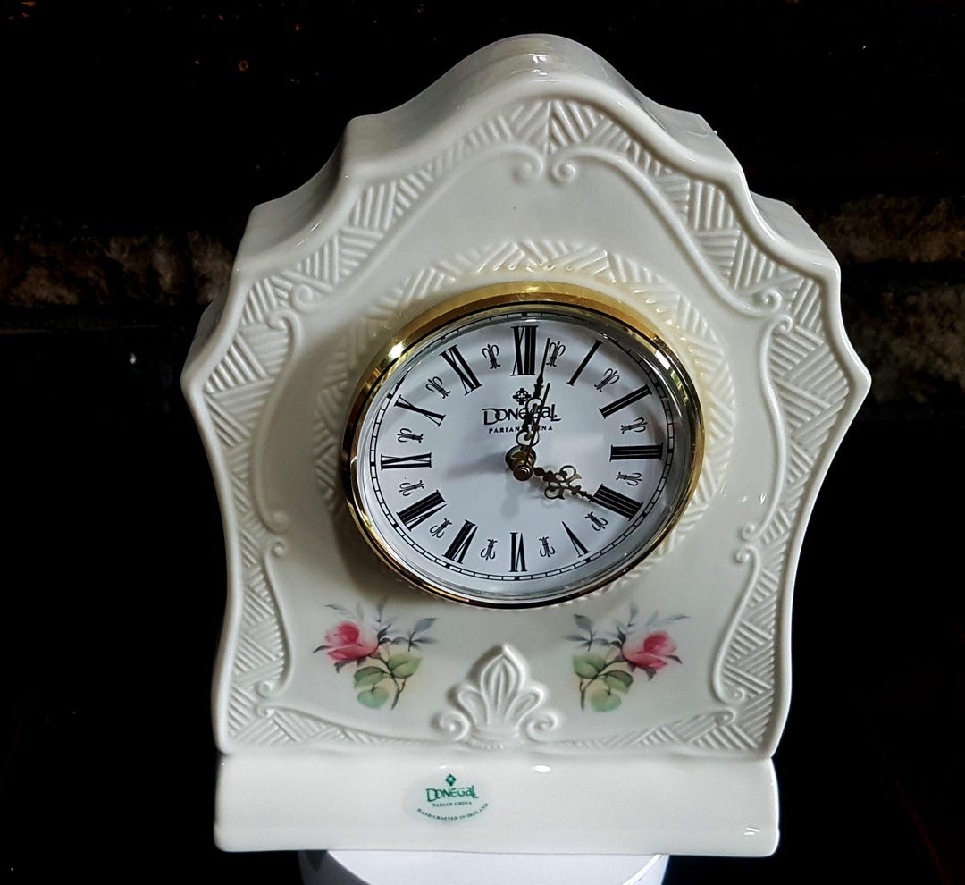 Vintage 1990s Donegal Parian Floral Mystic Rose Mantel Clock. - Etsy