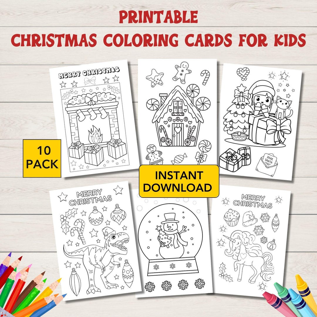 Christmas Coloring Pages, Christmas Printable, Homemade Cards ...